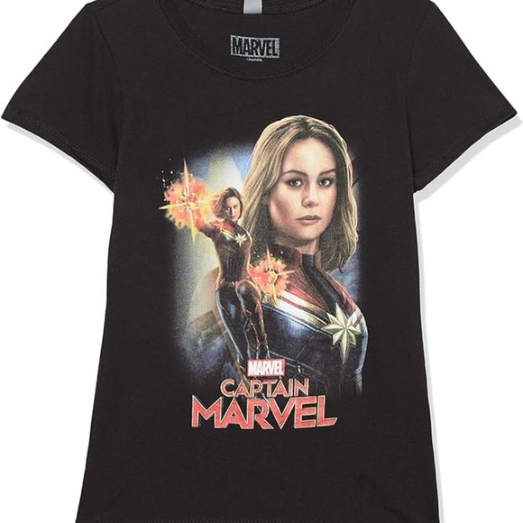 Marvel | Shirts & Tops | Marvel Captain Marvel Powers Portrait Black ...